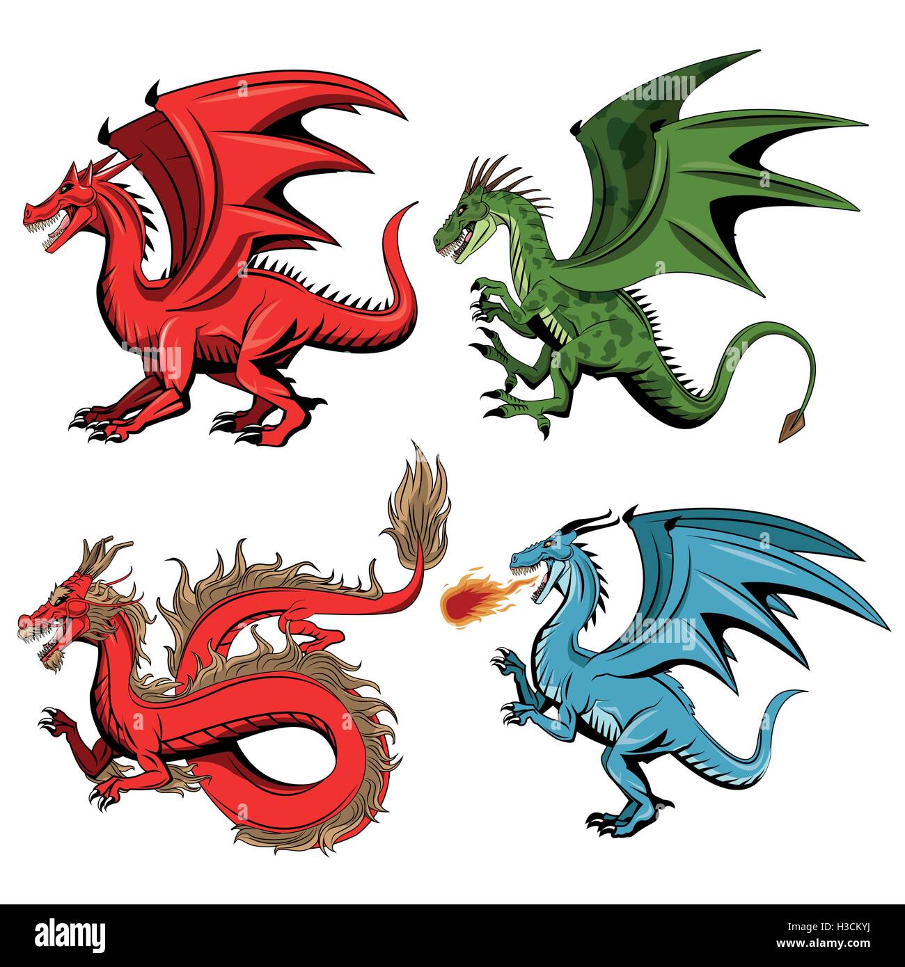 Dragon animal cartoon design Stock Vector Image & Art - Alamy