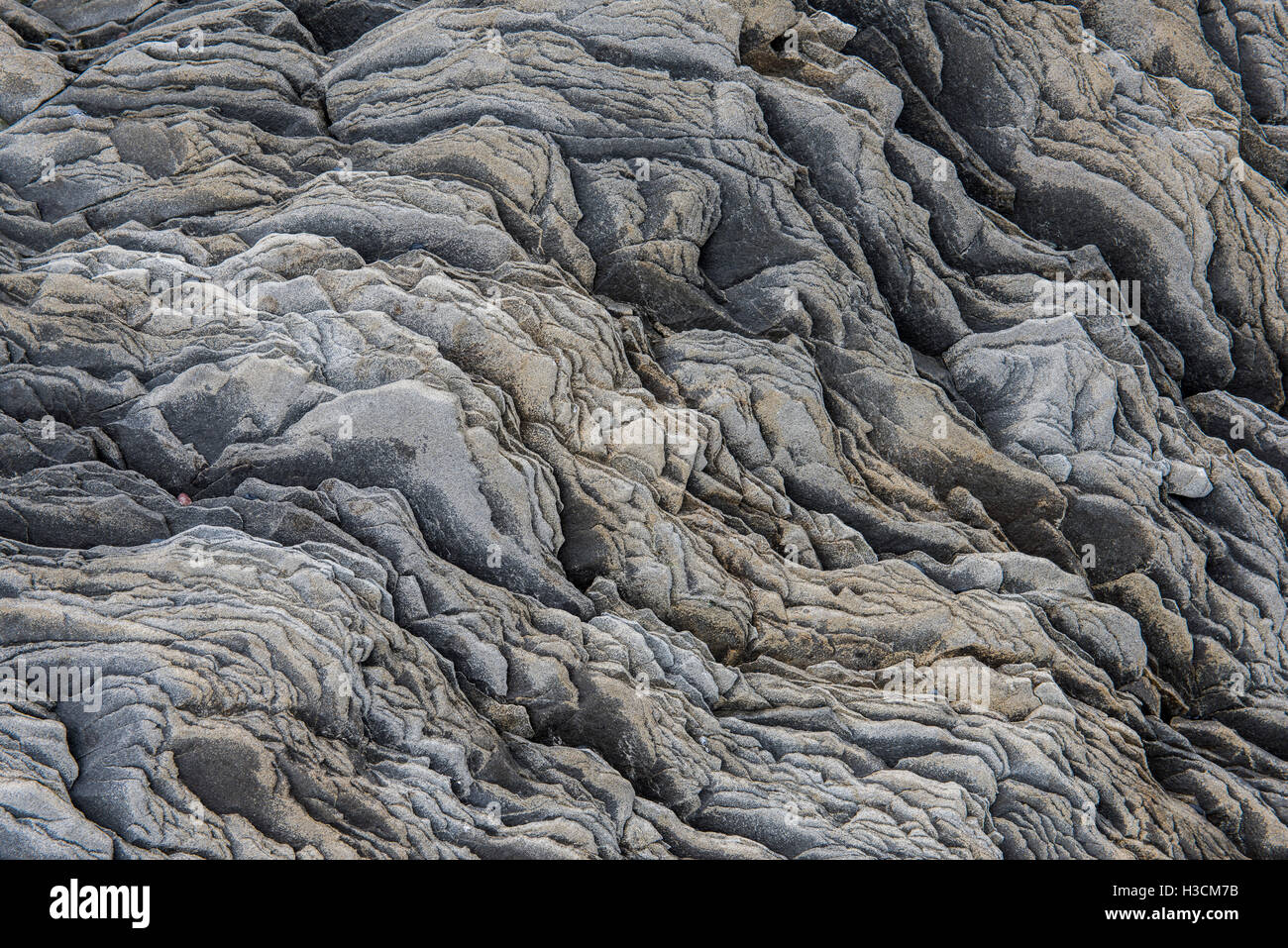Grey and brown rocks patterns on Iceland at the Reynisfjara Black Sand ...