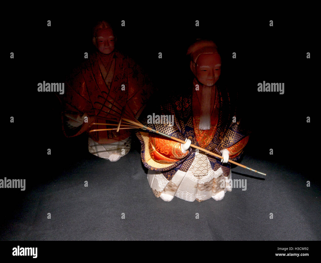 The Antique Kimekomi Japanese doll old man Jo and old woman Uba ...