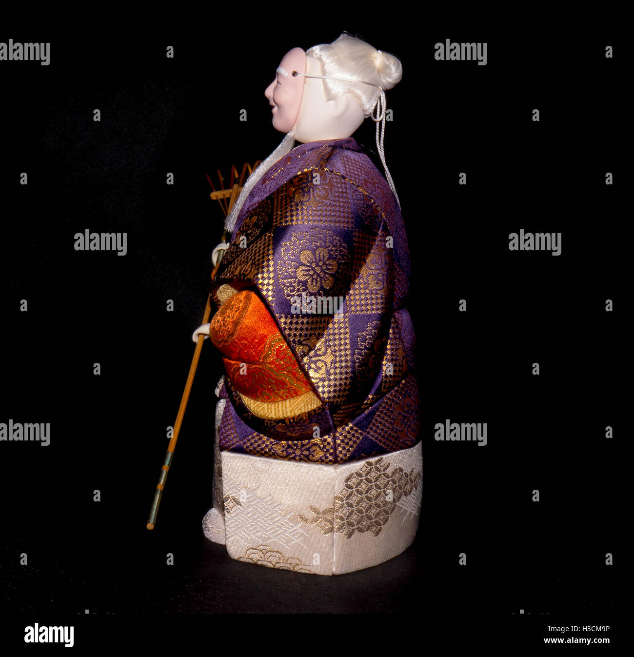 The Antique Kimekomi Japanese doll old man Jo and old woman Uba ...