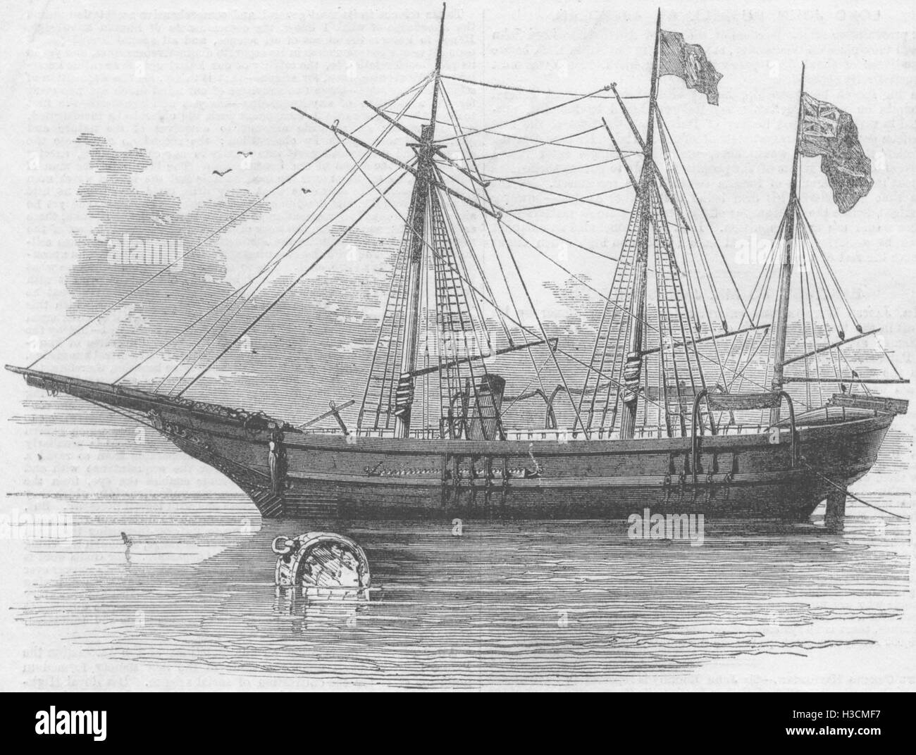 ARCTIC Yacht Fox, Discovery-ship, Capt L M'Clintock, N, commander 1859 ...