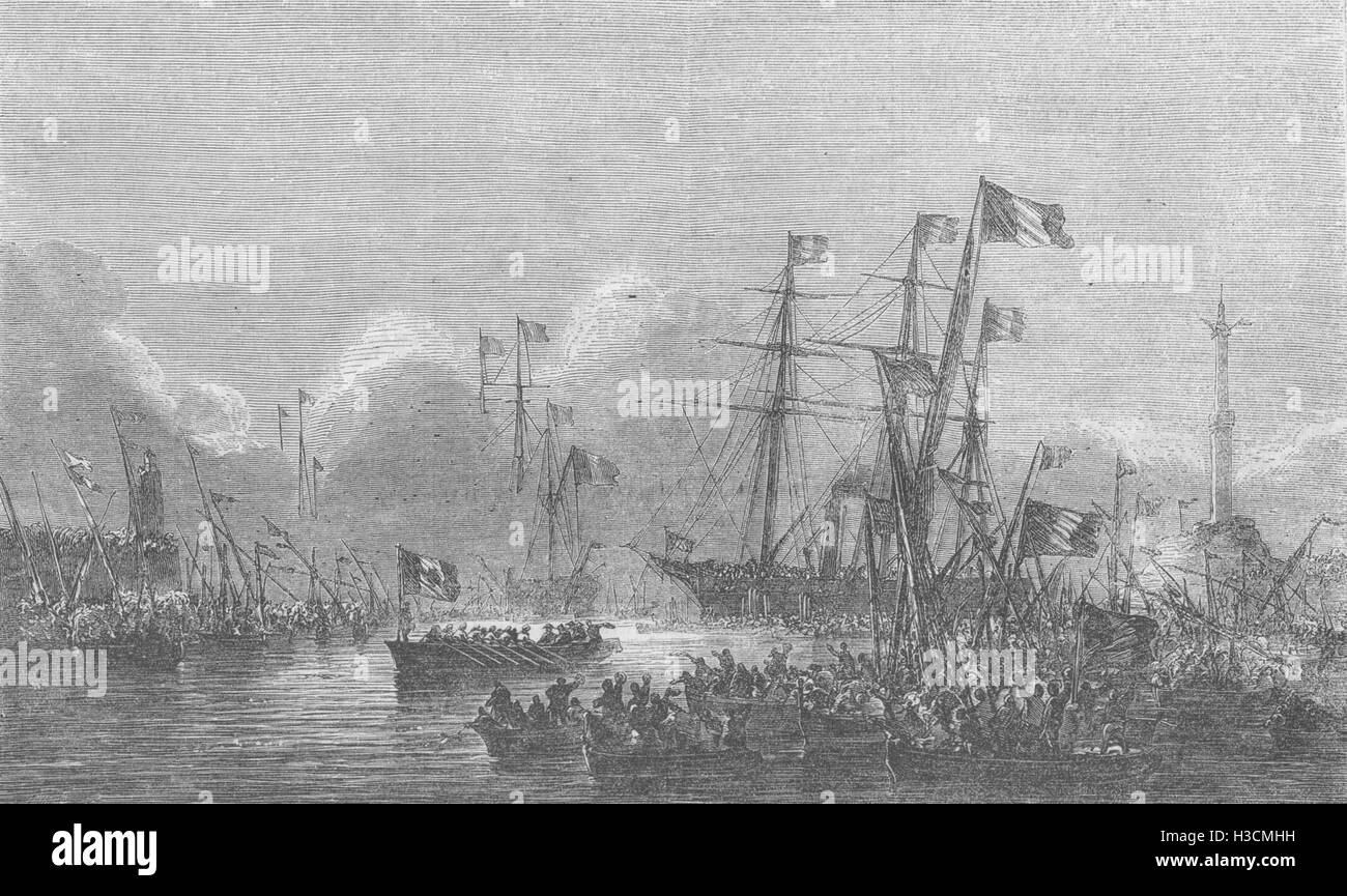 ITALY Arrival of the Emperor of the French at Genoa 1859. The ...