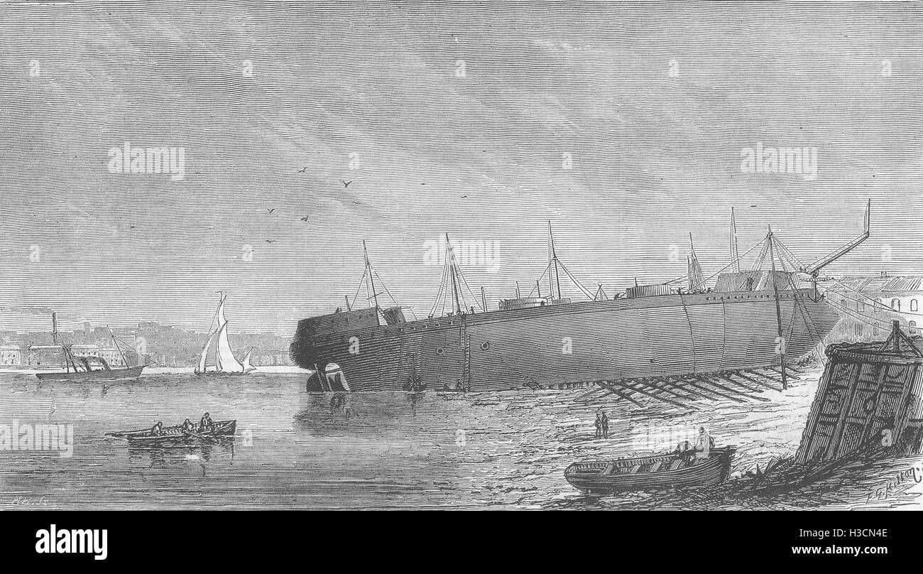 SHIPS Attempt to launch ironclad Independencia built for Brazilian Govt ...