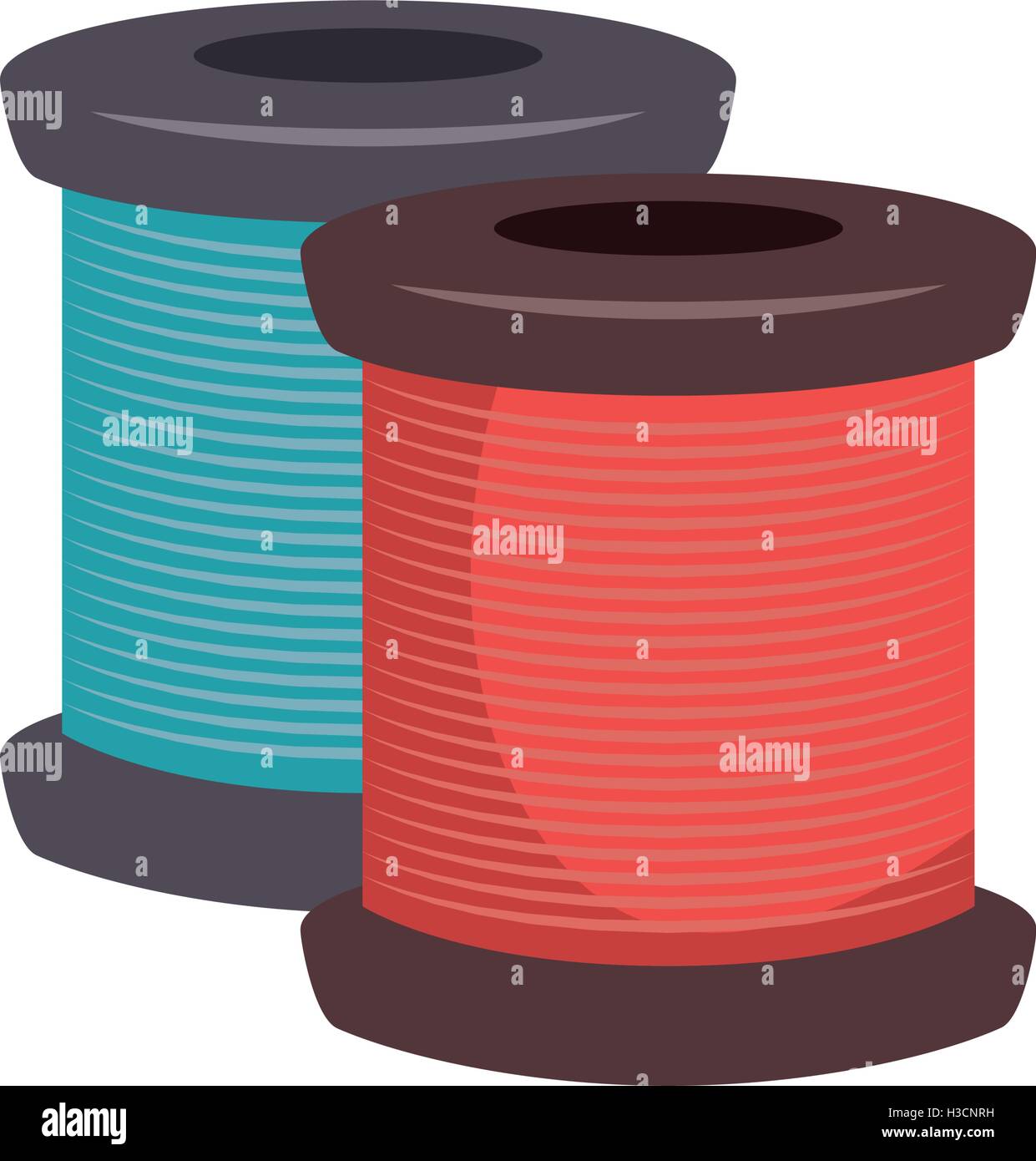 spool of blue and red thread Stock Vector Image & Art - Alamy