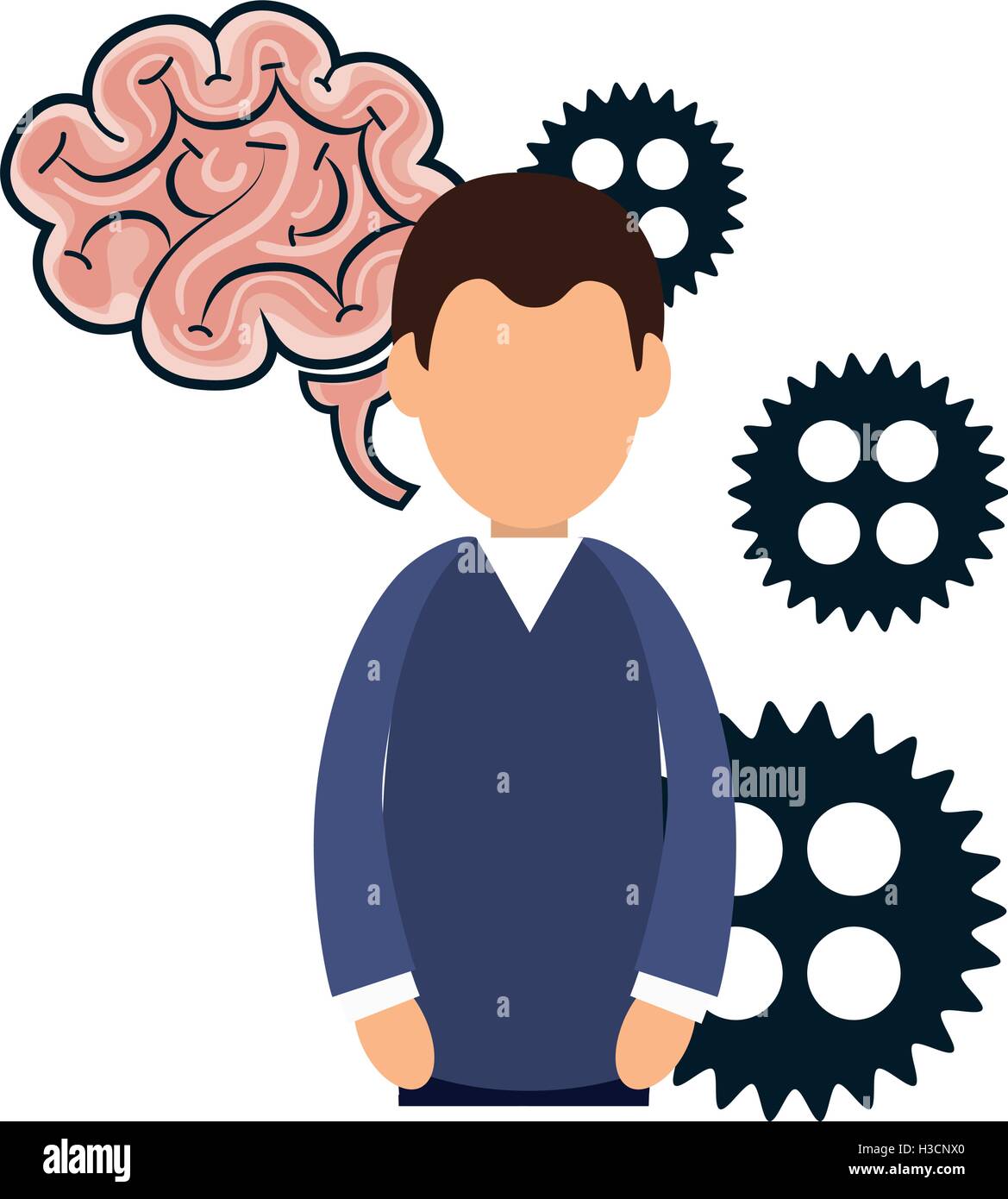 avatar man and brain Stock Vector Image & Art - Alamy