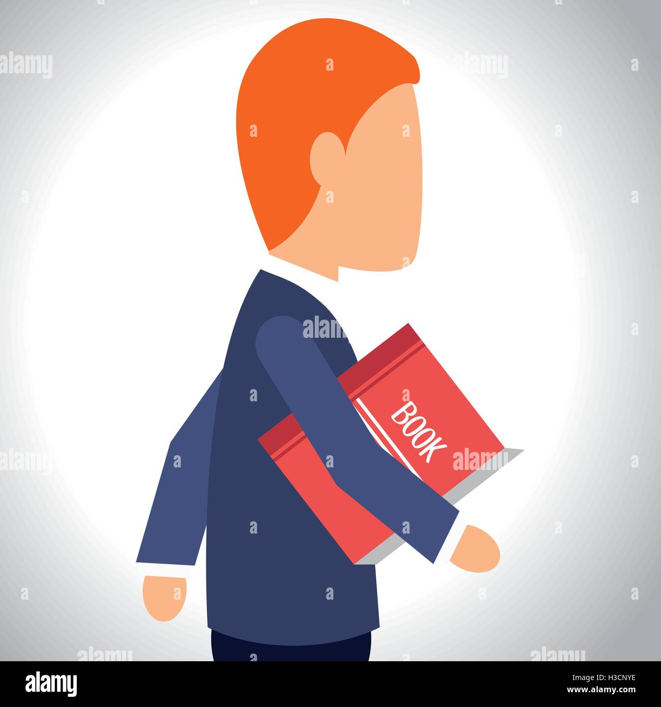 avatar man with red book Stock Vector Image & Art - Alamy