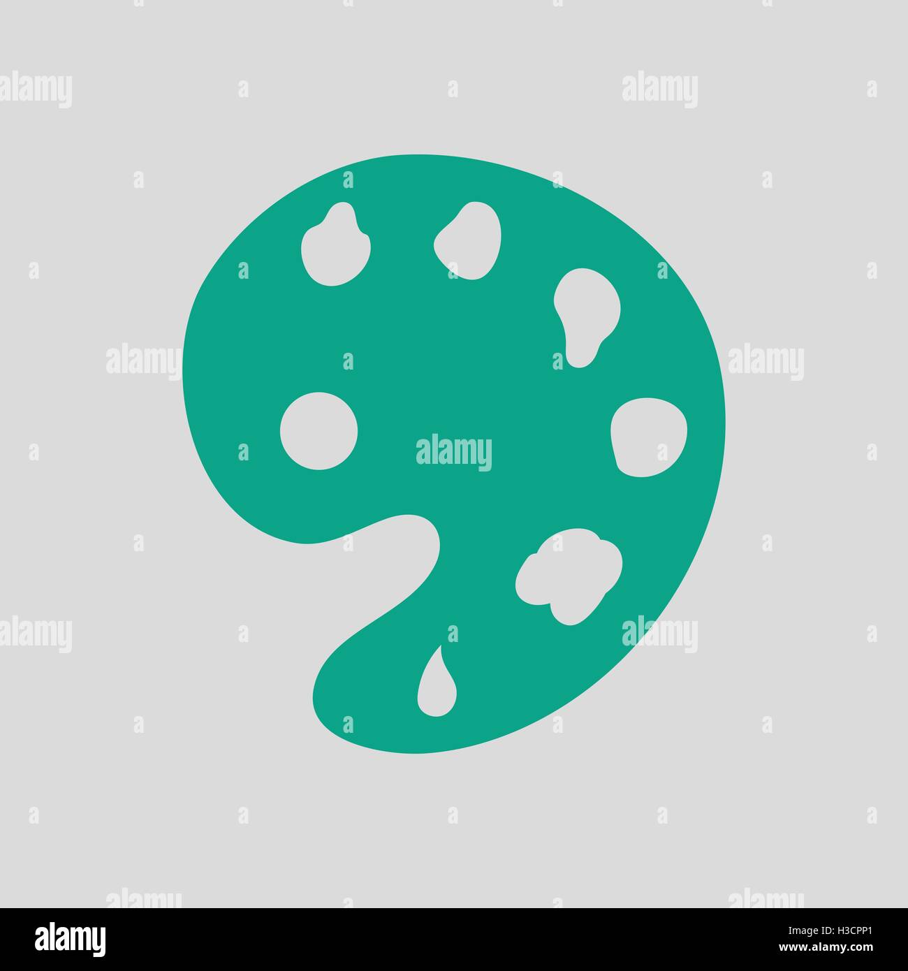 Palette icon. Gray background with green. Vector illustration Stock ...