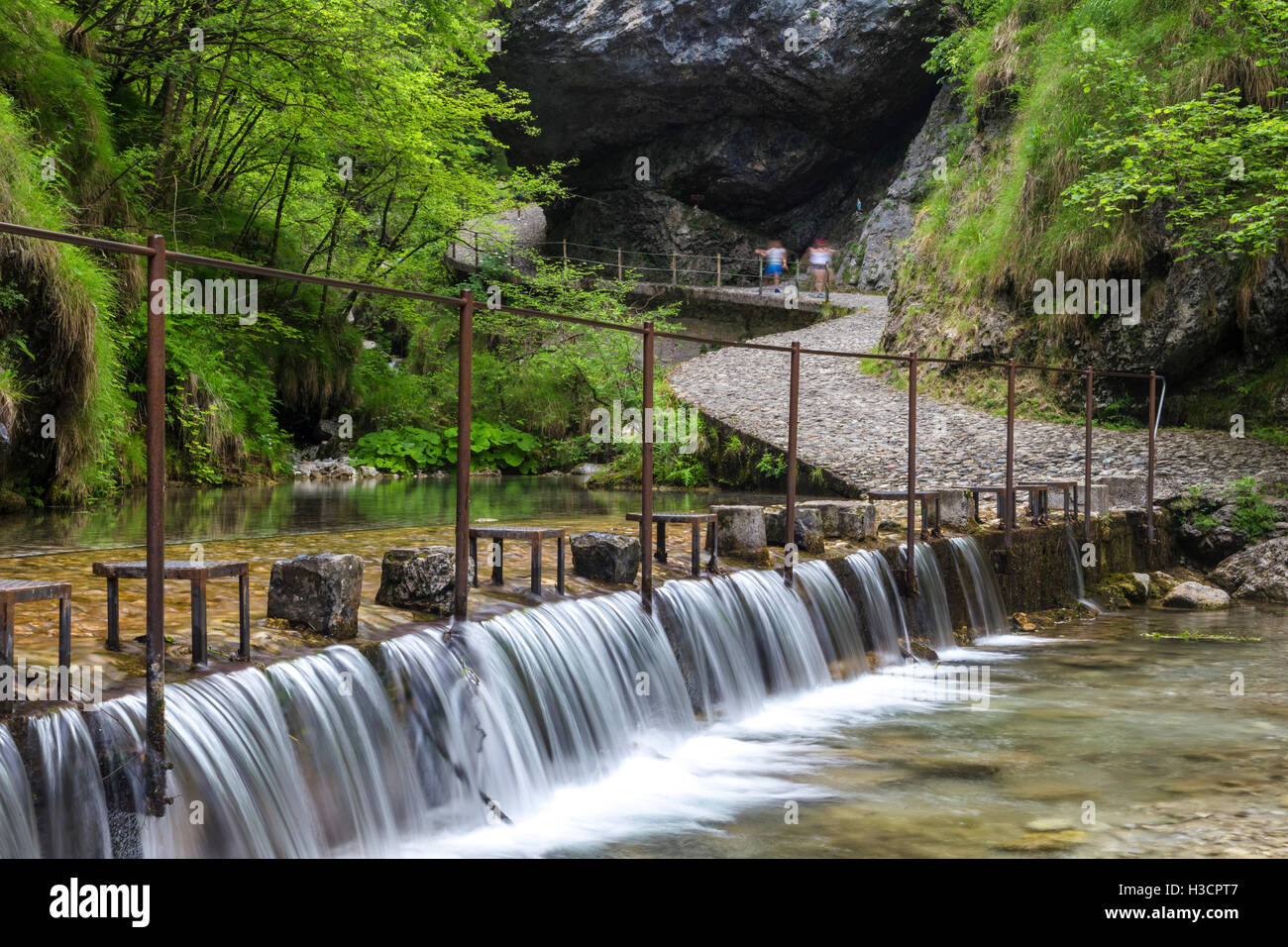 Waterfalls in valle Vertova trail, Vertova, Val Seriana, Bergamo ...