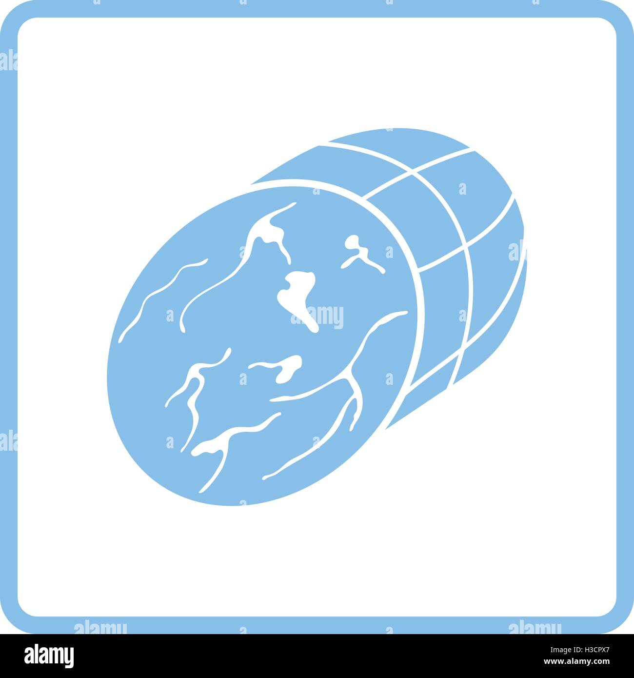 Ham icon. Blue frame design. Vector illustration Stock Vector Image ...