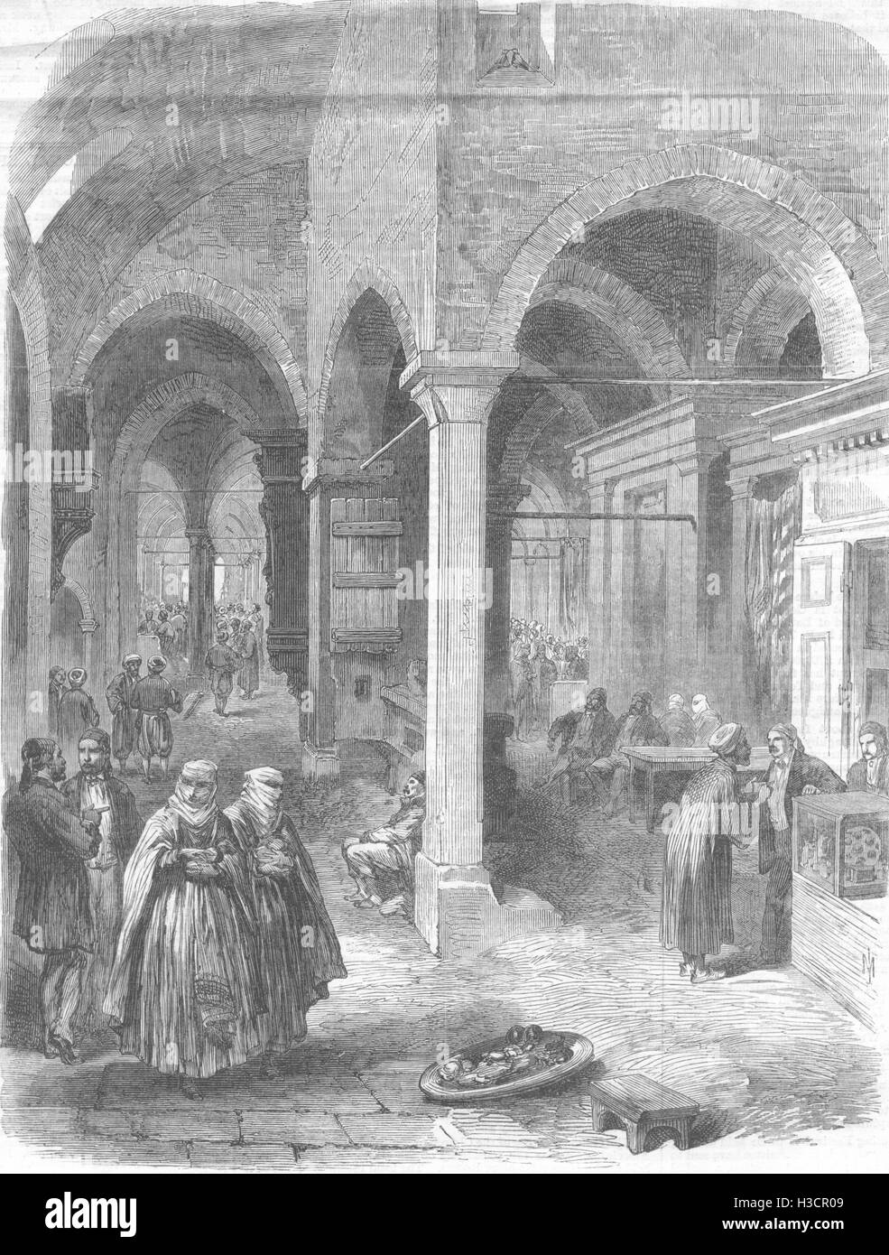 TURKEY The Bazaar at Istanbul 1869. The Illustrated London News Stock ...
