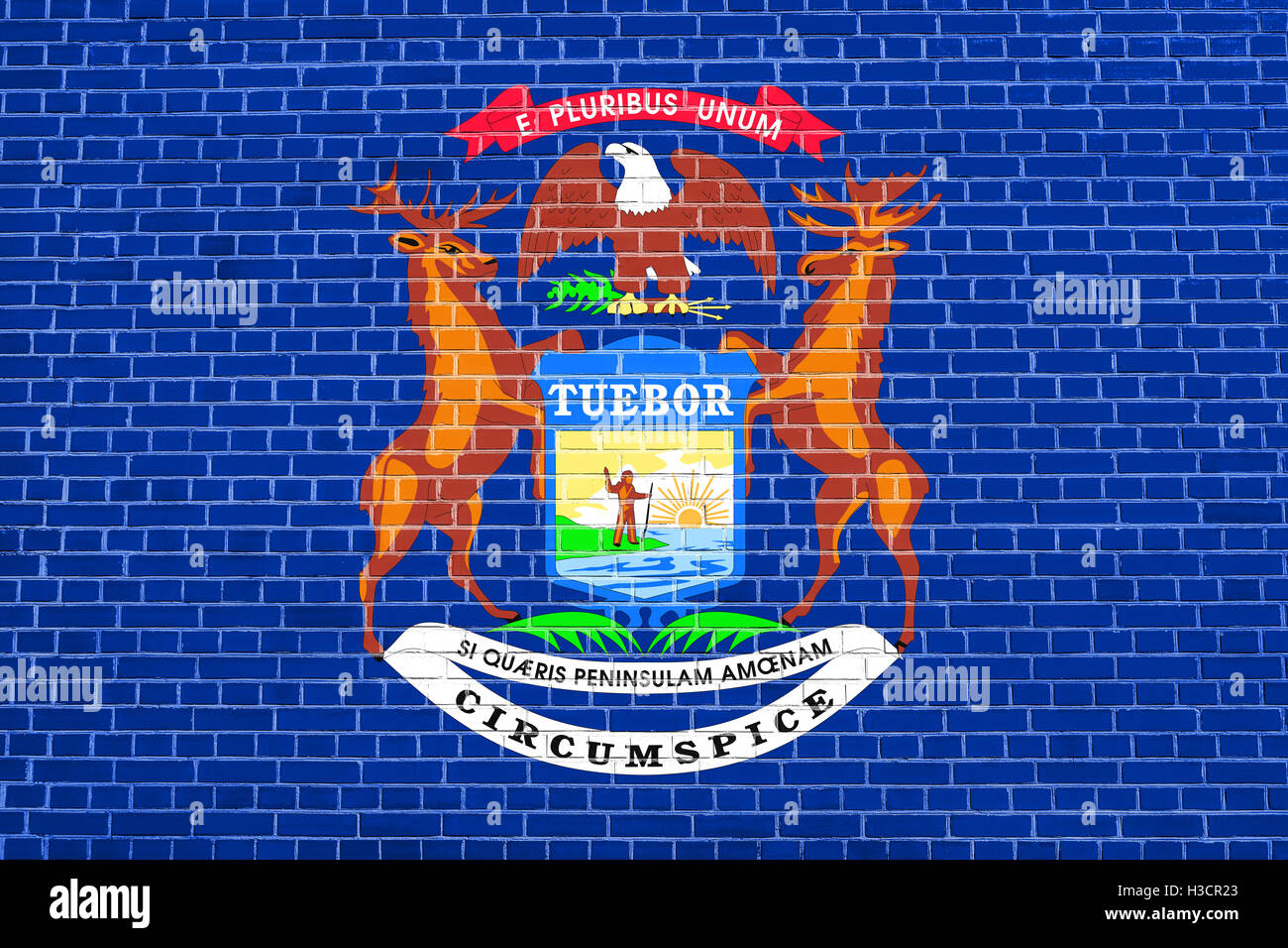 Michigan flag background hi-res stock photography and images - Alamy