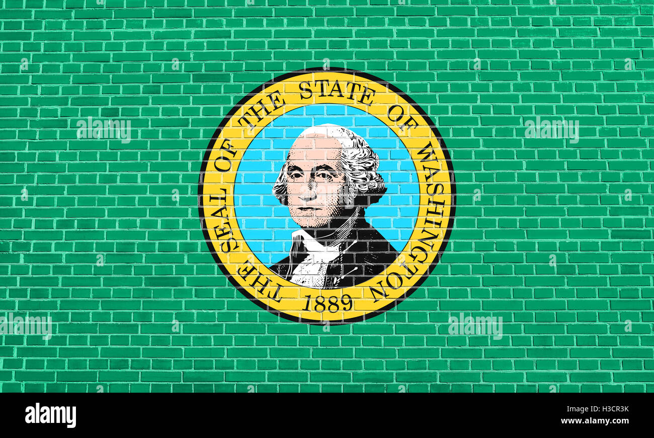 Washingtonian official flag, symbol. American patriotic element. USA ...