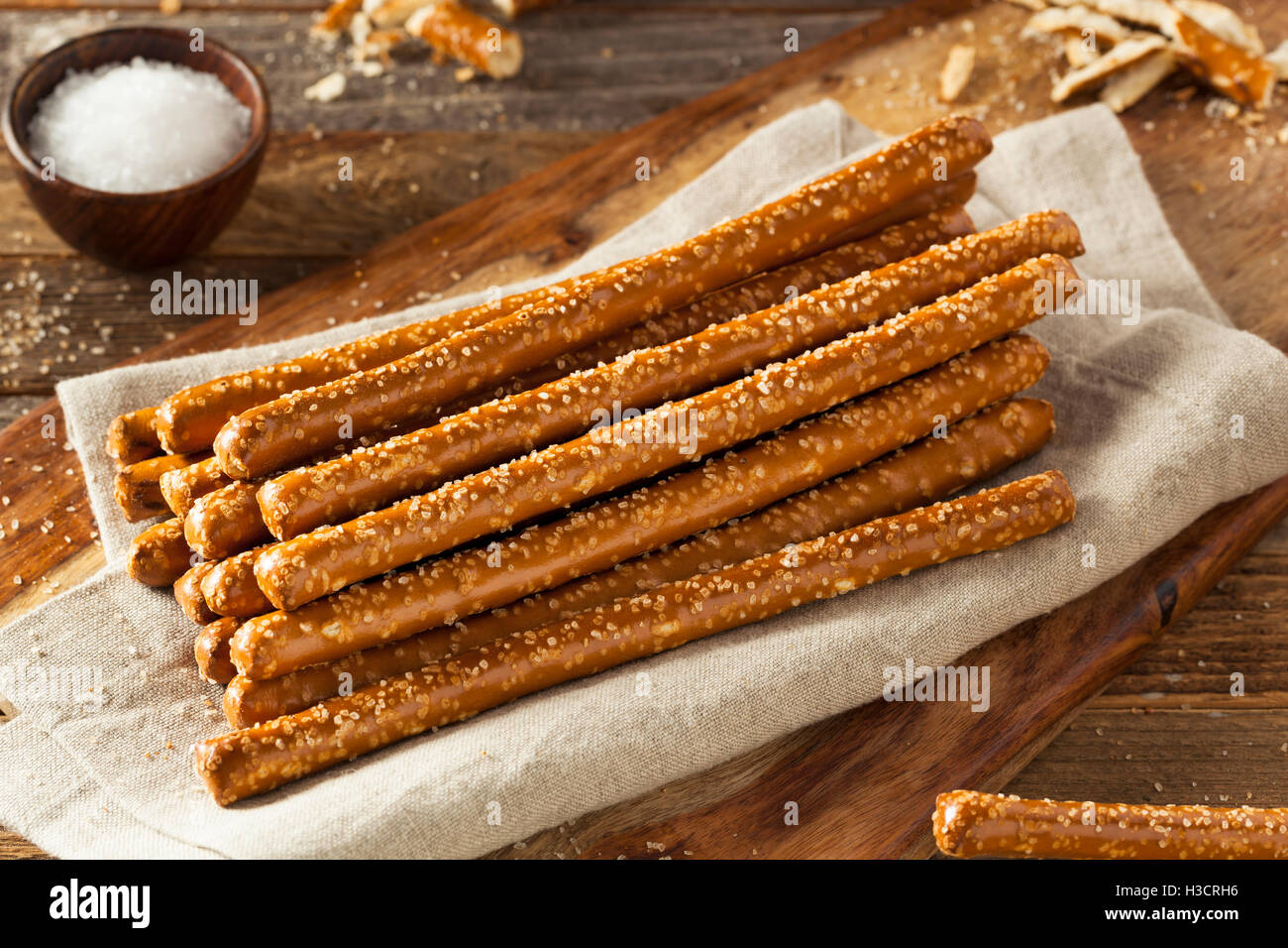 Crunchy Salty Pretzel Rods Ready to Eat Stock Photo - Alamy
