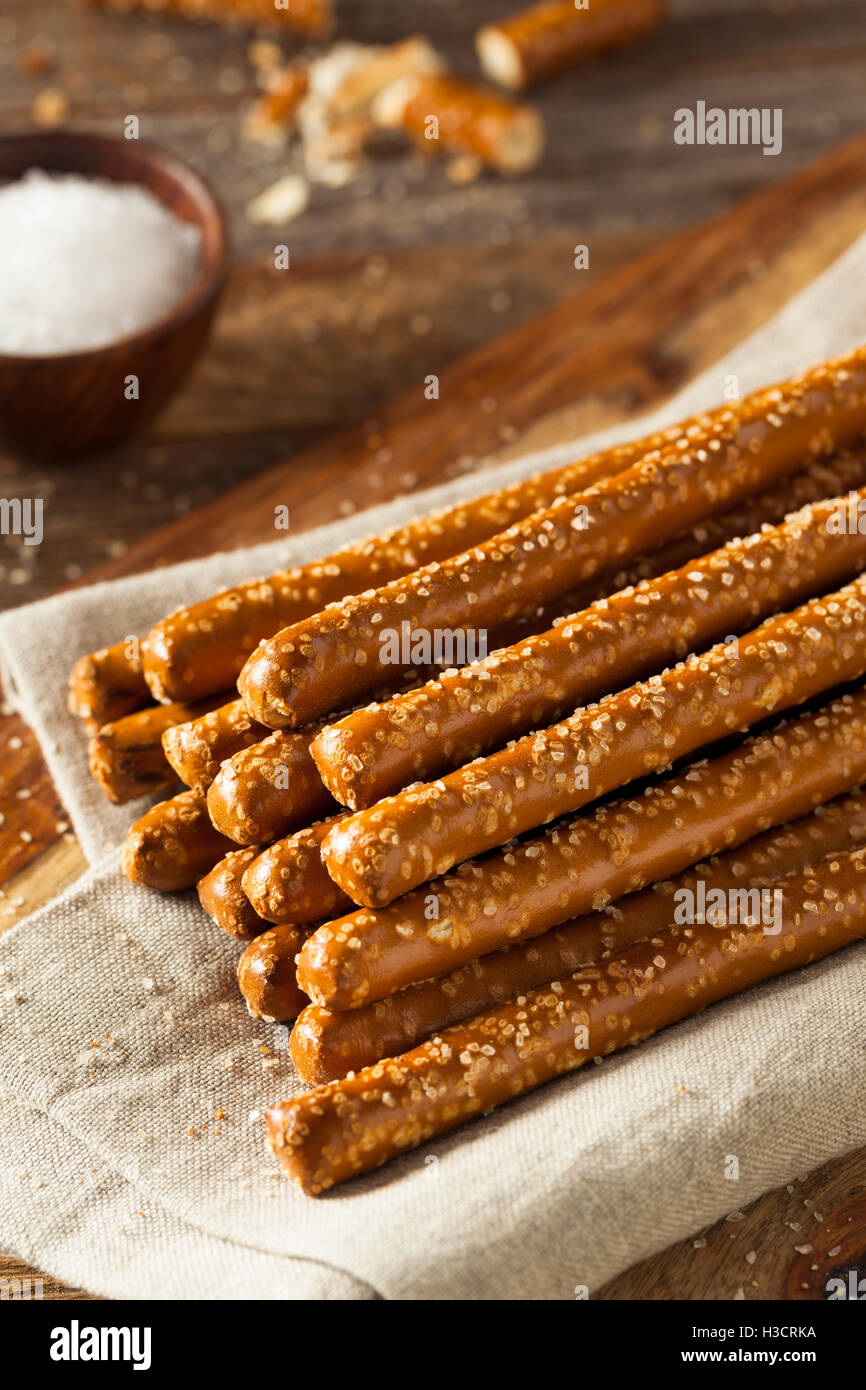 Crunchy Salty Pretzel Rods Ready to Eat Stock Photo - Alamy