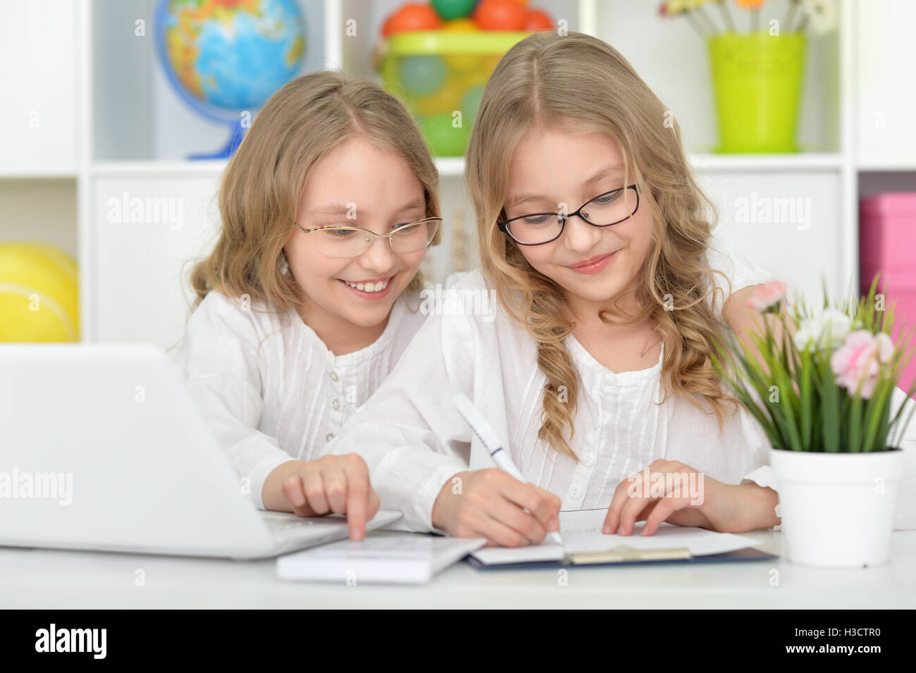 beautiful little girls at class Stock Photo - Alamy
