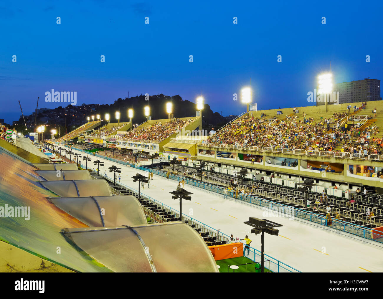 Brazil, State of Rio de Janeiro, City of Rio de Janeiro, Twilight view ...