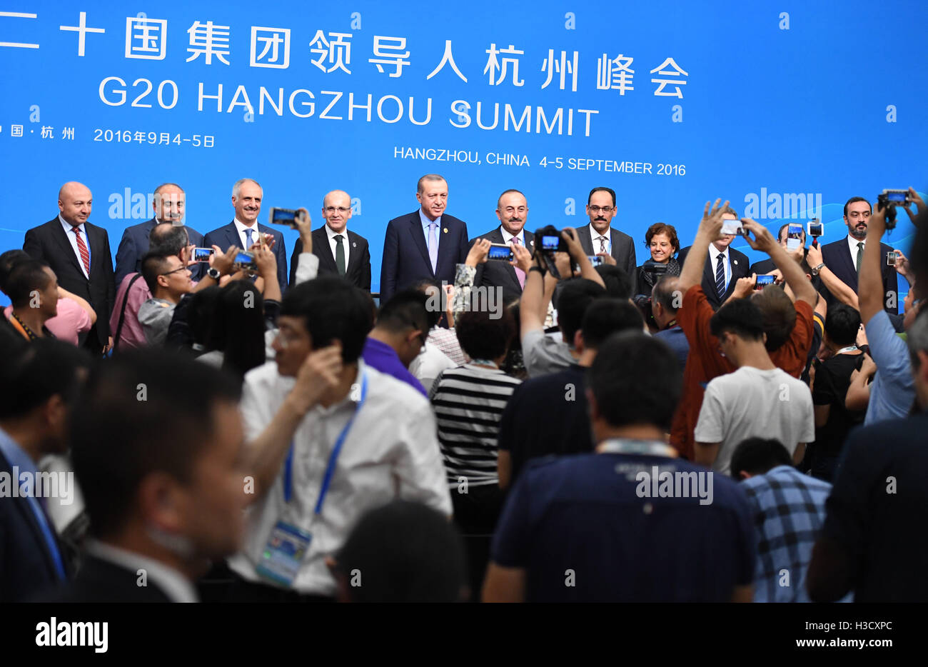 Recep Tayyip Erdogan, President of Turkey, addresing the press ...