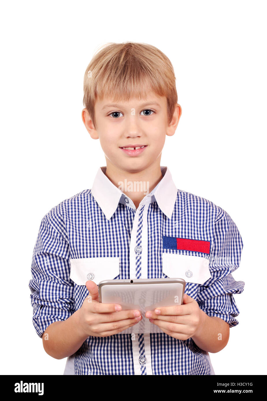 Tablet child holding screen hi-res stock photography and images - Alamy