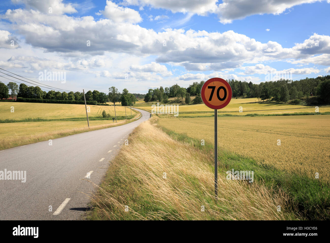 Sweden road landscape hi-res stock photography and images - Alamy