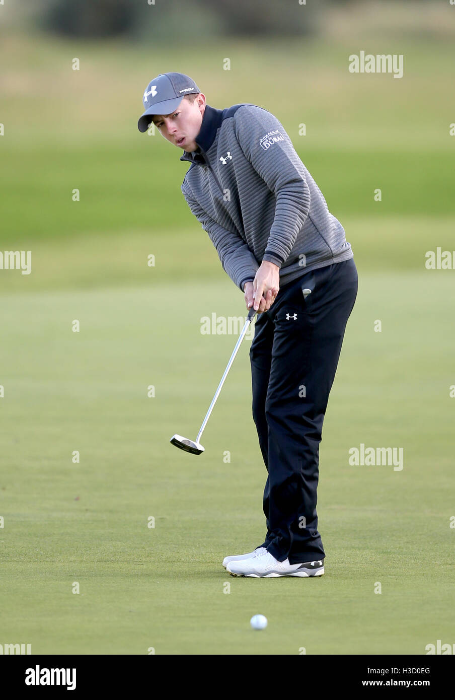 Matthew Fitzpatrick on the 9th green during day one of the Alfred ...