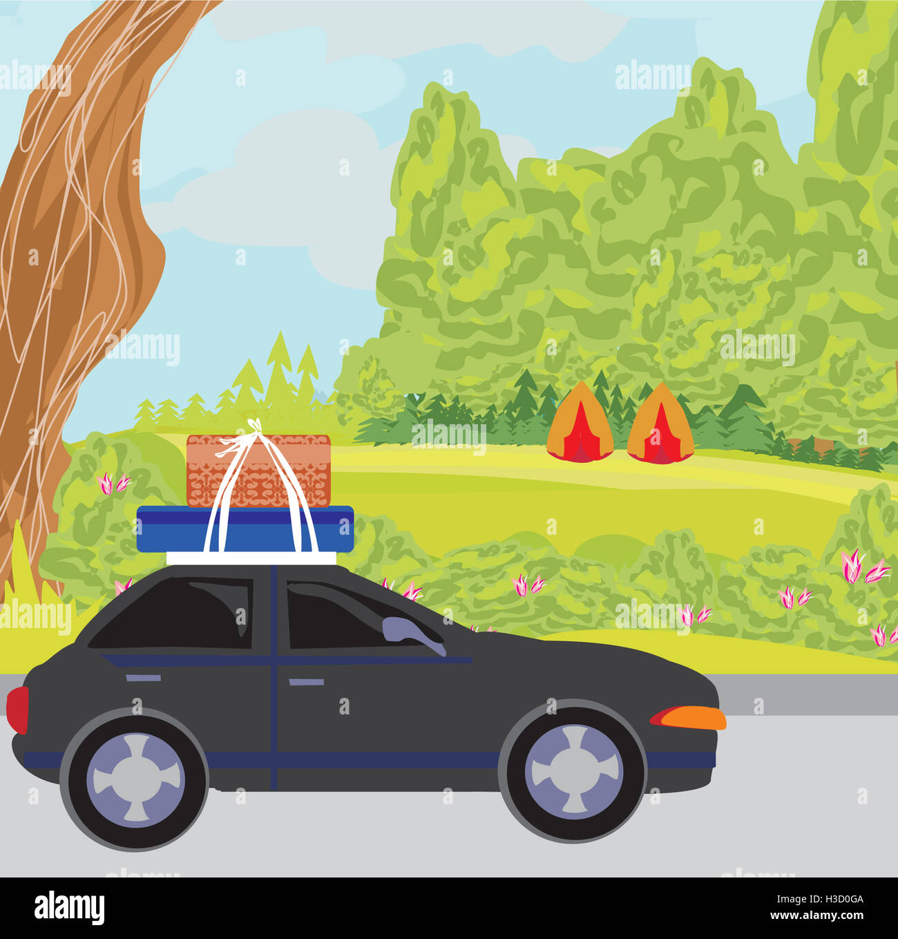 traveling in a car Stock Photo - Alamy