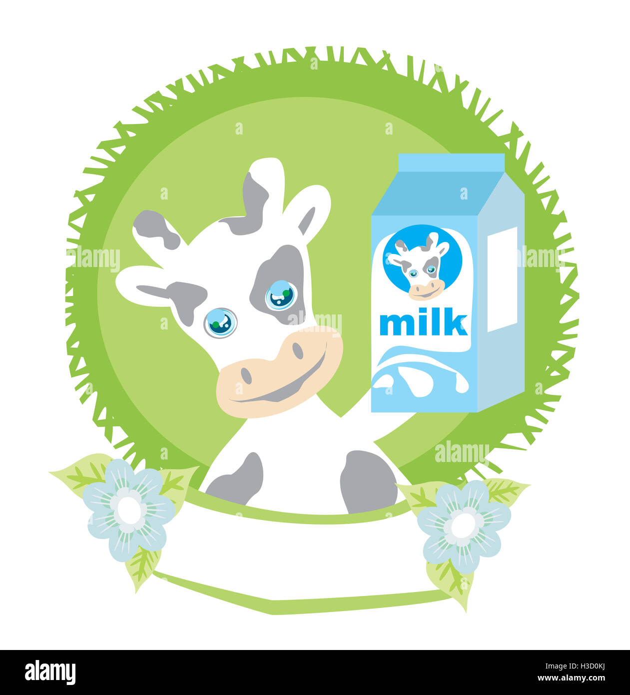 sweet cow with milk Stock Photo - Alamy