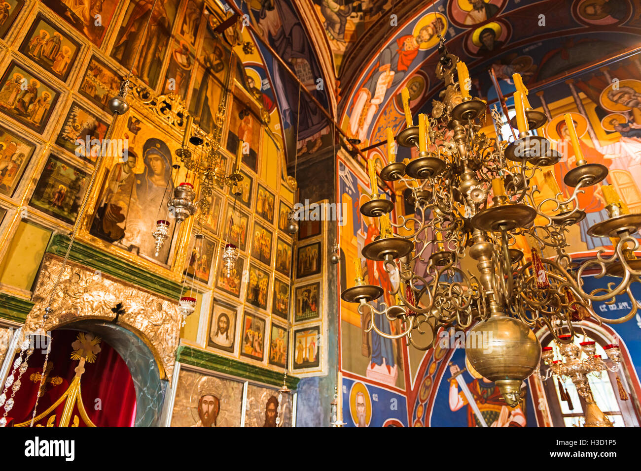 Altar in the abbey chapel, Krka Monastery, Krka National Park, Dalmatia ...