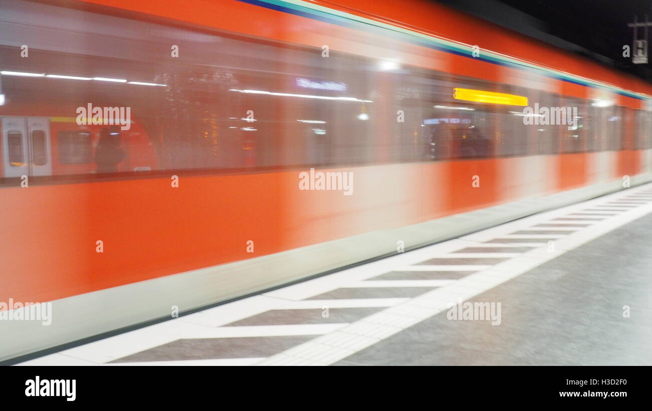 Moving subway train hi-res stock photography and images - Alamy