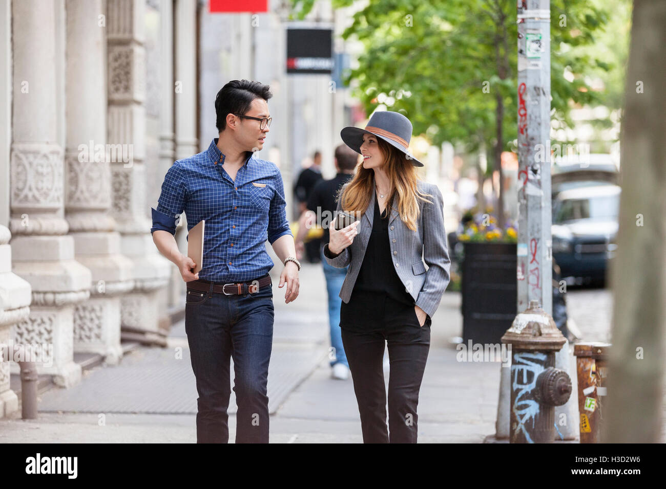 Walking talking business hi-res stock photography and images - Alamy