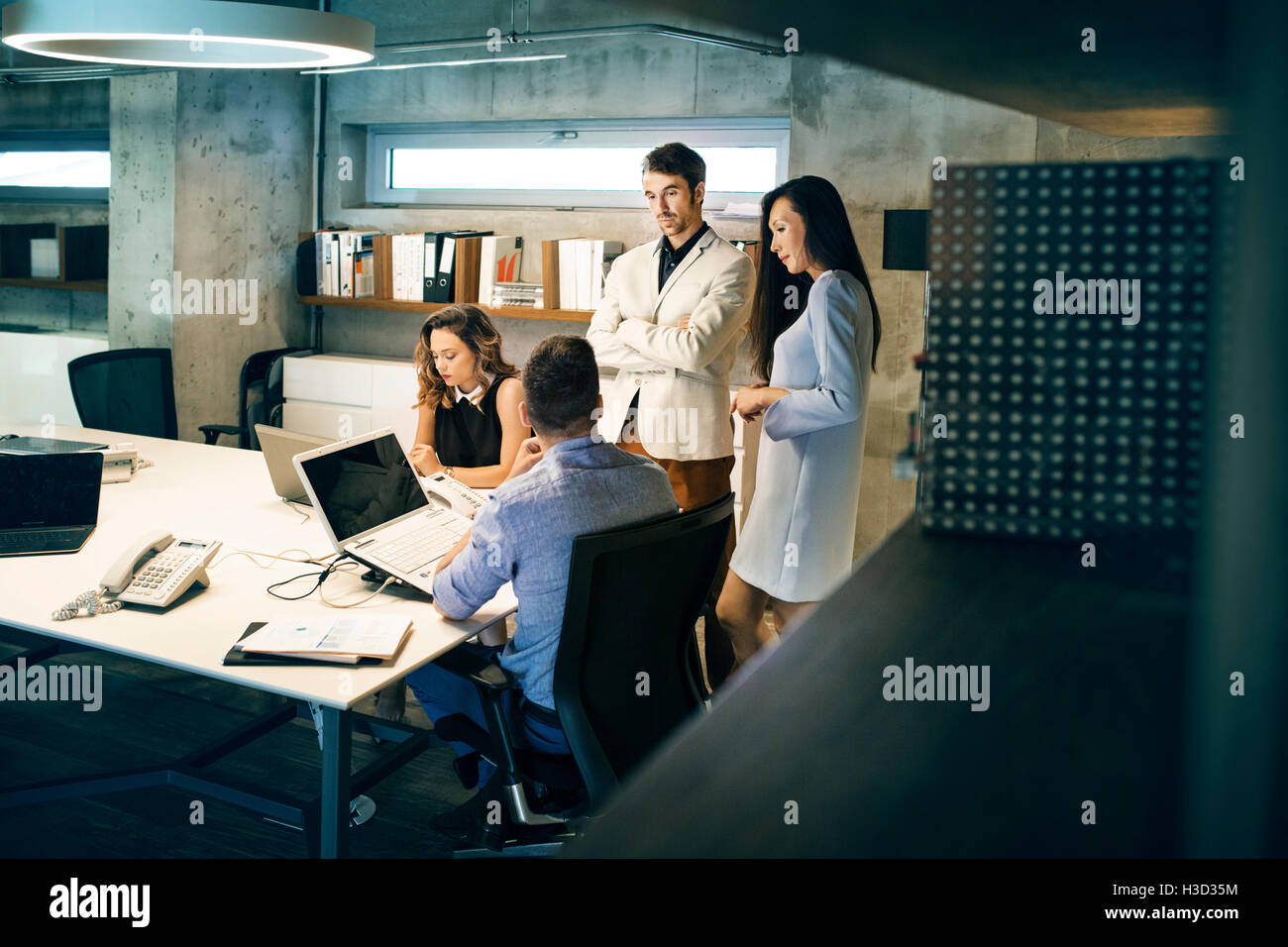 Indian businesswomen using computers hi-res stock photography and ...