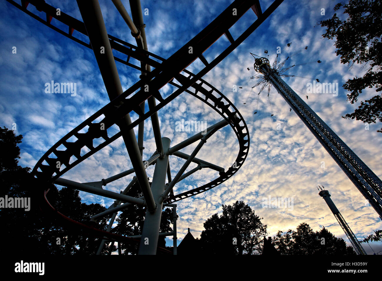 Tivoli Grona Lund (Luna Park), Djurgarden, Stockholm, Sweden Stock ...