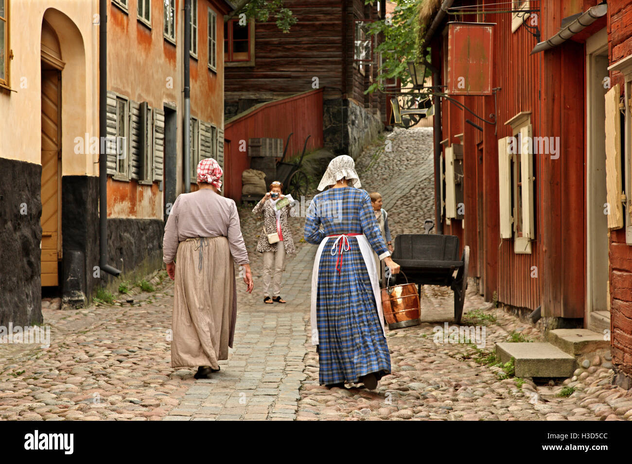 Representation of daily life scenes of "old" Sweden in Skansen open air ...