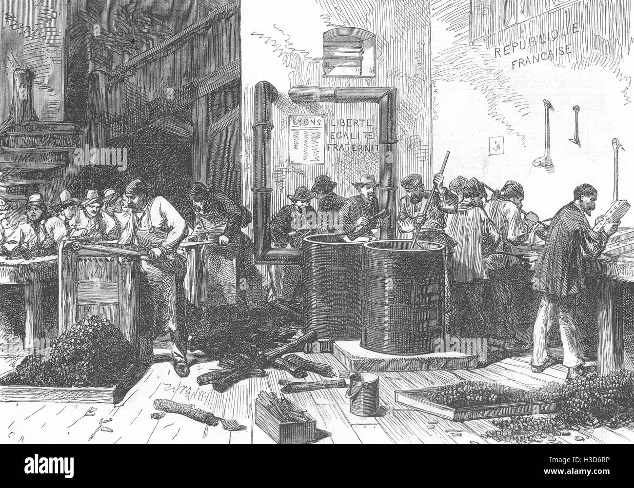 RHÔNE Making chassepot bullets at Lyons 1870. The Illustrated London ...