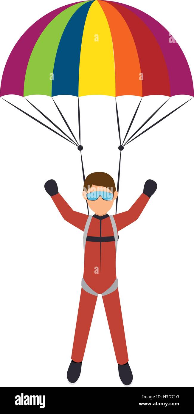 parachutist man cartoon Stock Vector Image & Art - Alamy