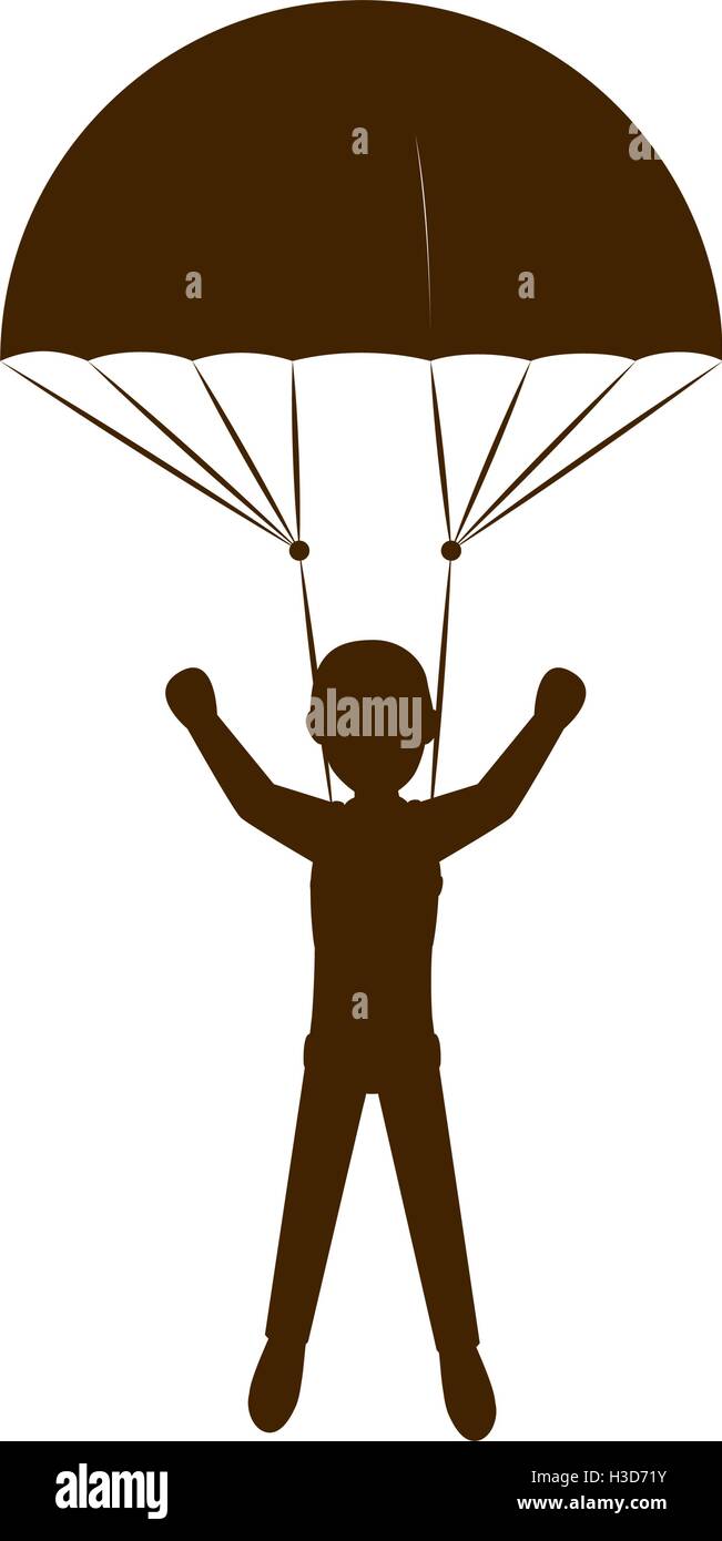 parachutist man cartoon Stock Vector Image & Art - Alamy