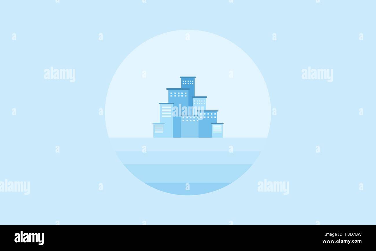 Silhouette of winter city icon Stock Vector Image & Art - Alamy