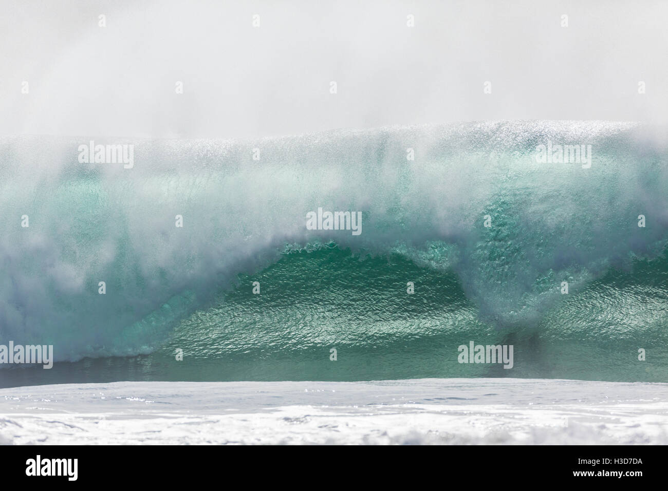 Ocean waves crashing water power scenic landscape from weather storms ...