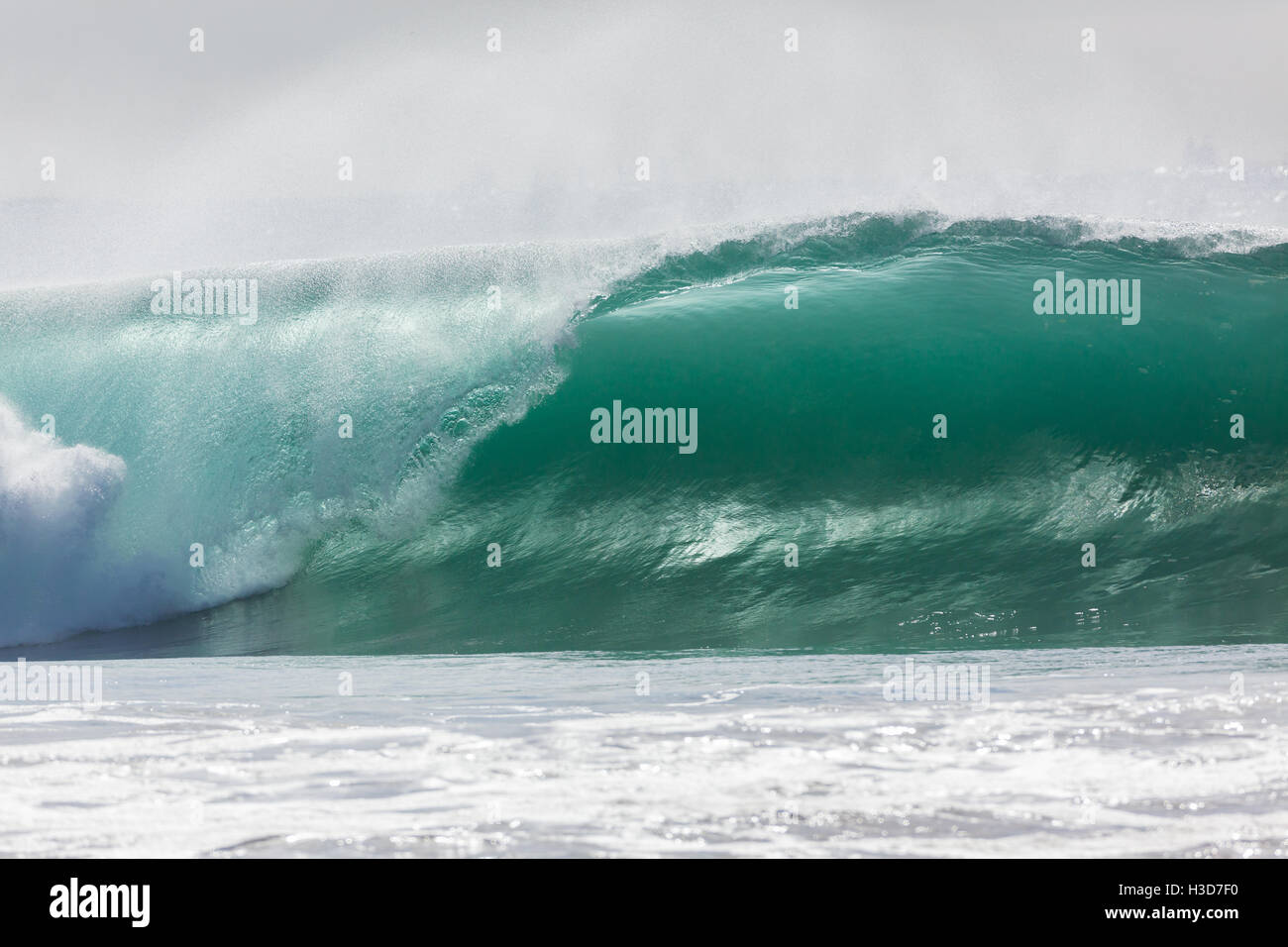 Ocean waves crashing water power scenic landscape from weather storms ...