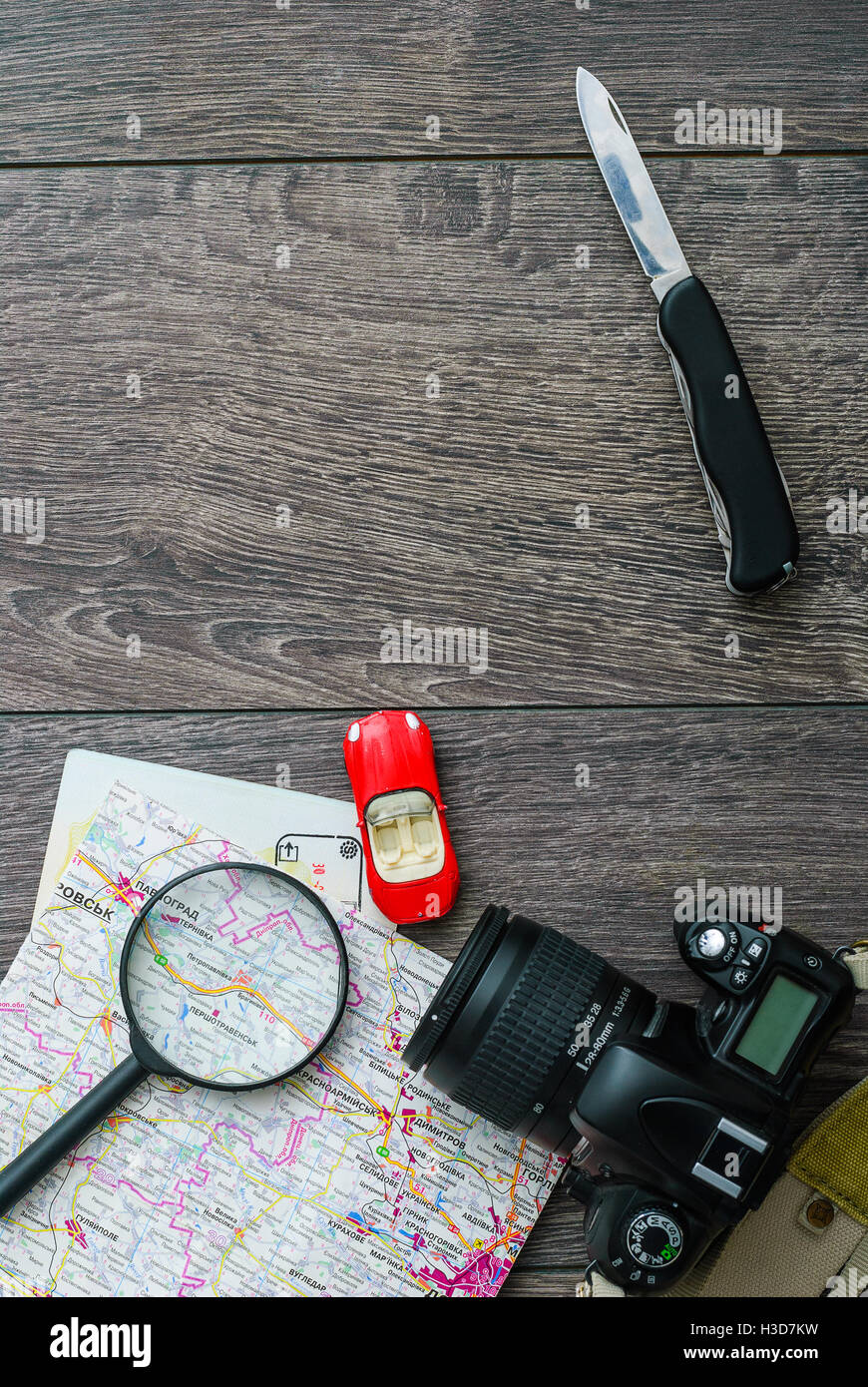 Outfit of traveler Stock Photo - Alamy