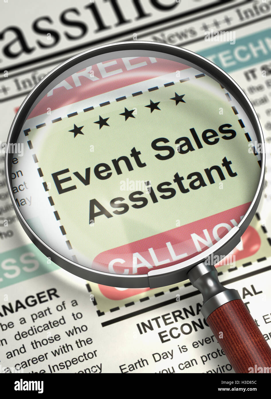 We are Hiring Event Sales Assistant. 3D Stock Photo - Alamy