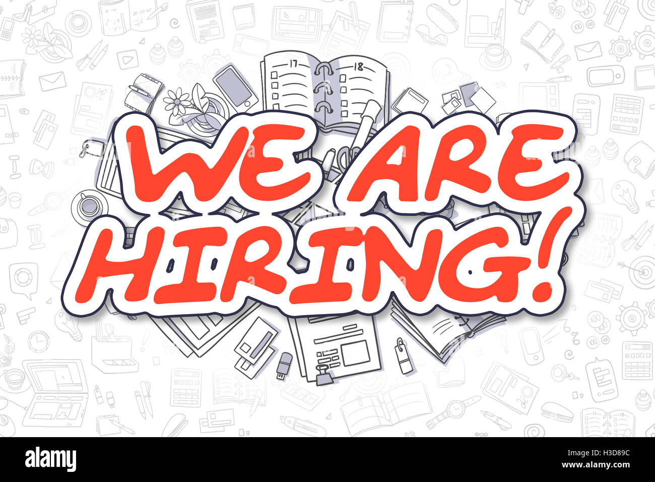 We Are Hiring - Cartoon Red Text. Business Concept Stock Photo - Alamy We Are Hiring - Cartoon Red Text. Business Concept Stock Photo - Alamy