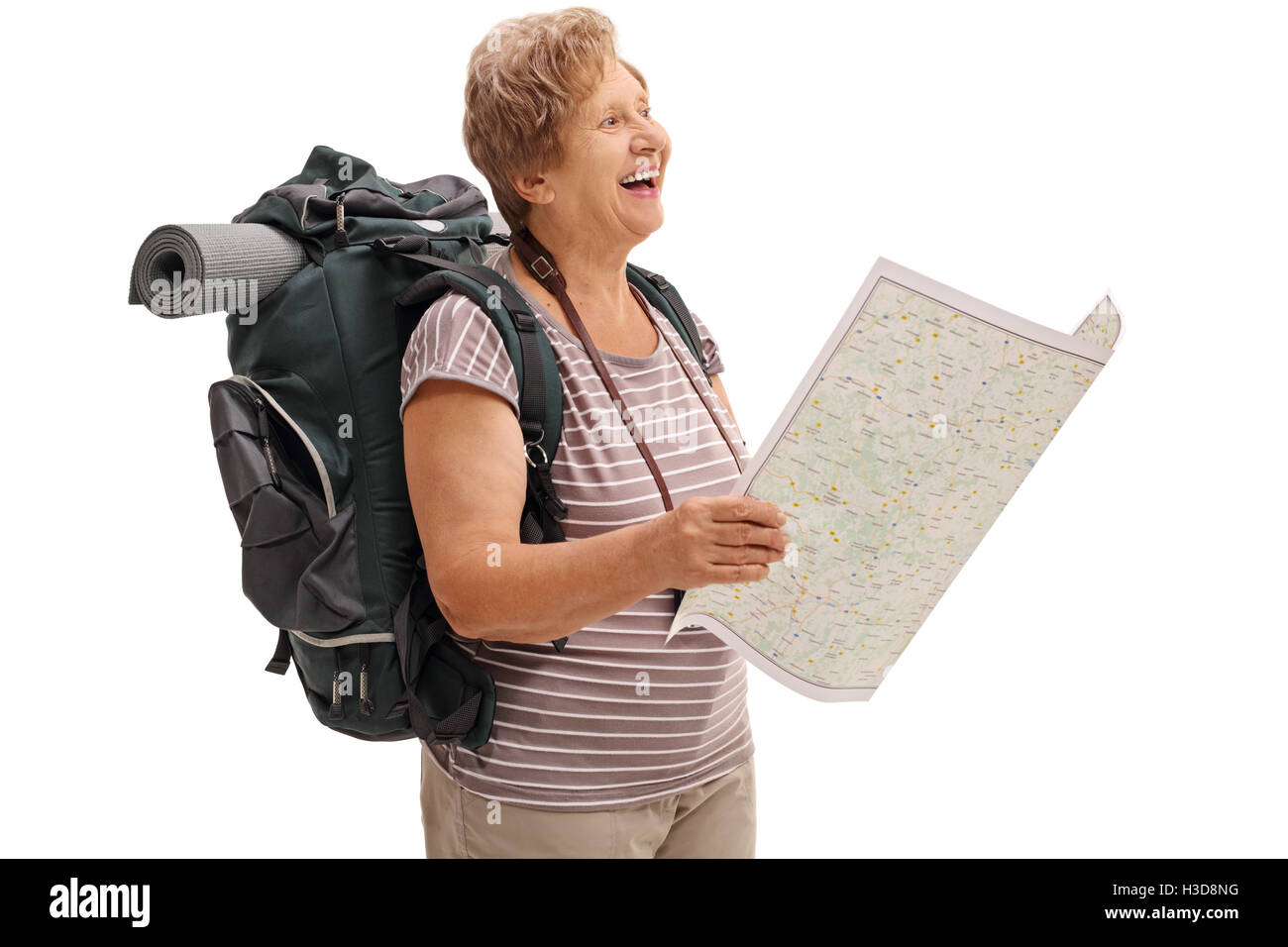 Female hiker map hi-res stock photography and images - Alamy