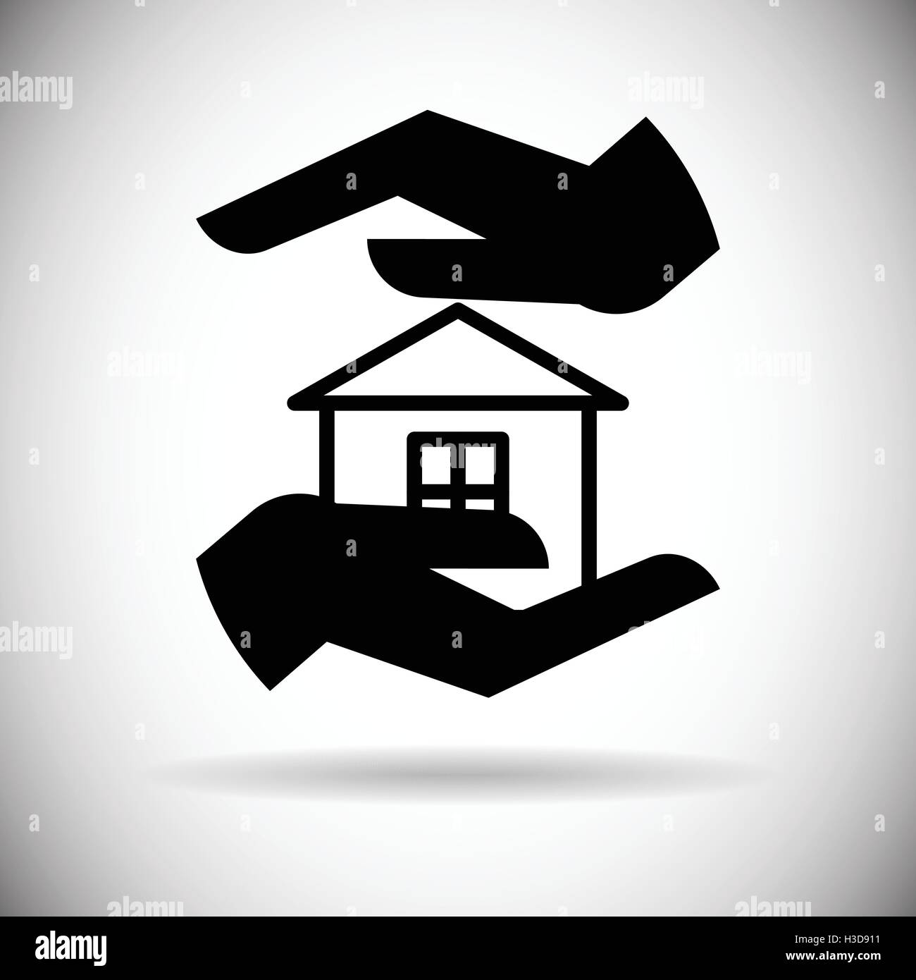 Hand Hold House Web Icon Stock Vector Image & Art - Alamy