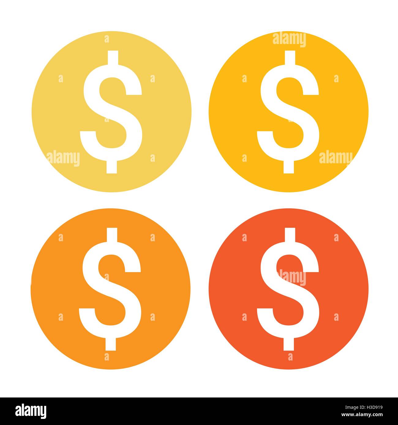 Dollar Sign Money Web Icon Colorful Set Stock Vector Image & Art - Alamy
