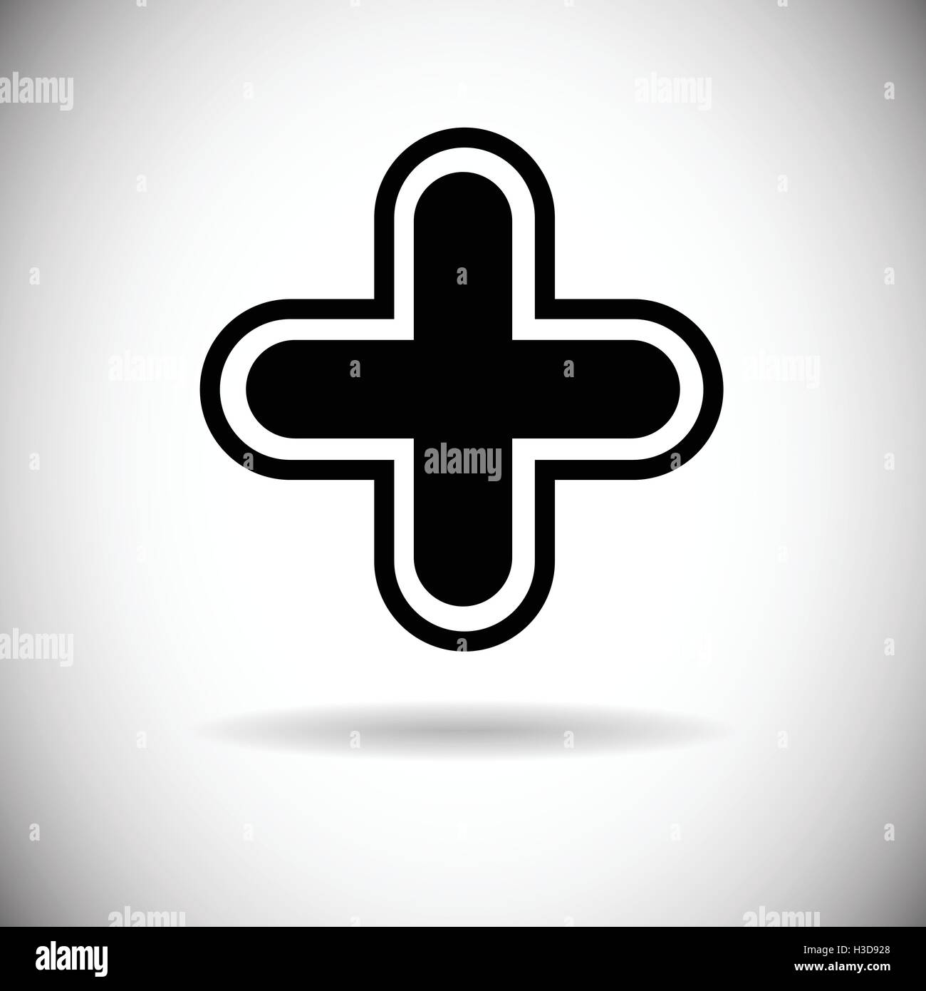 Plus Icon Web Cross Button Stock Vector Image & Art - Alamy