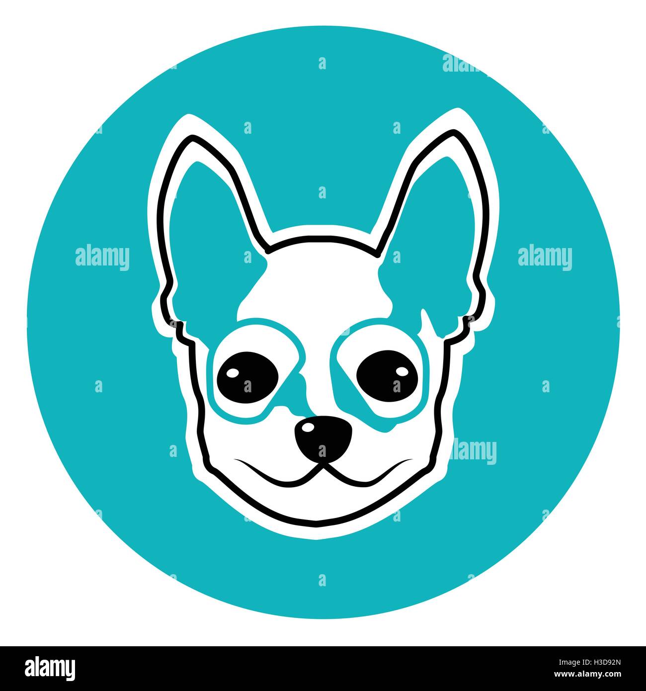 Small Dog Icon Pet Face Web Stock Vector Image & Art - Alamy