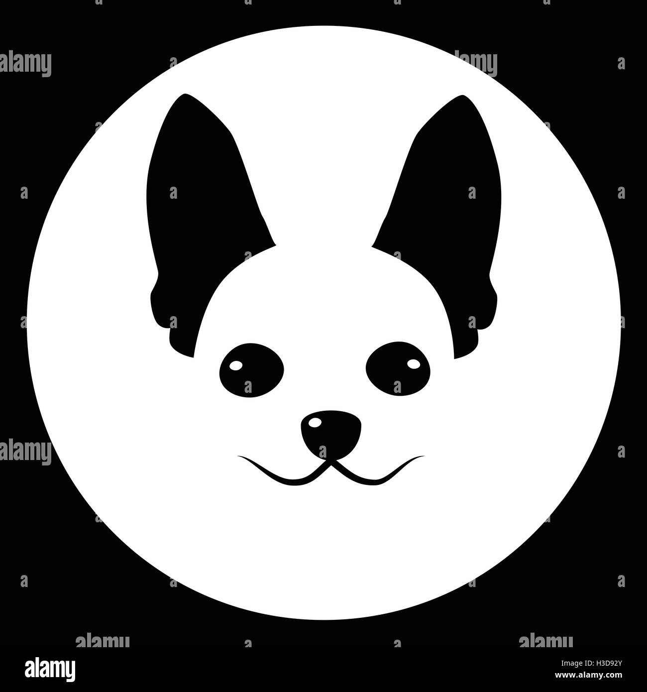 Small Dog Icon Pet Face Web Stock Vector Image & Art - Alamy