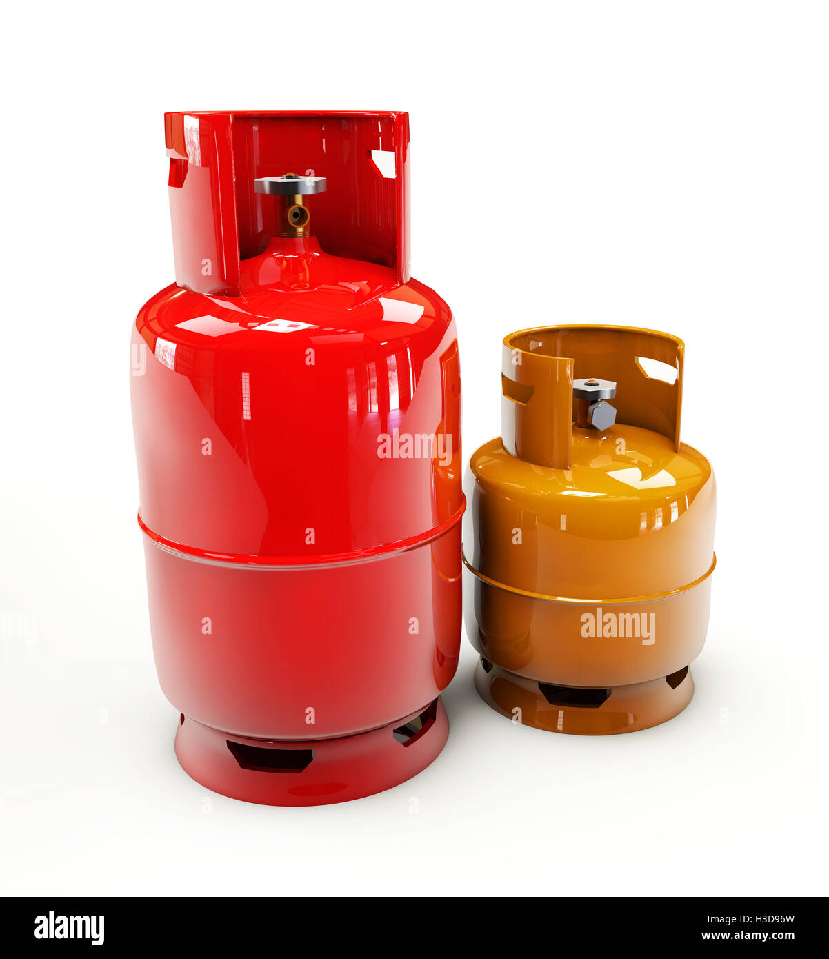 3d Illustration of Propane gas cylinder on a white background Stock ...