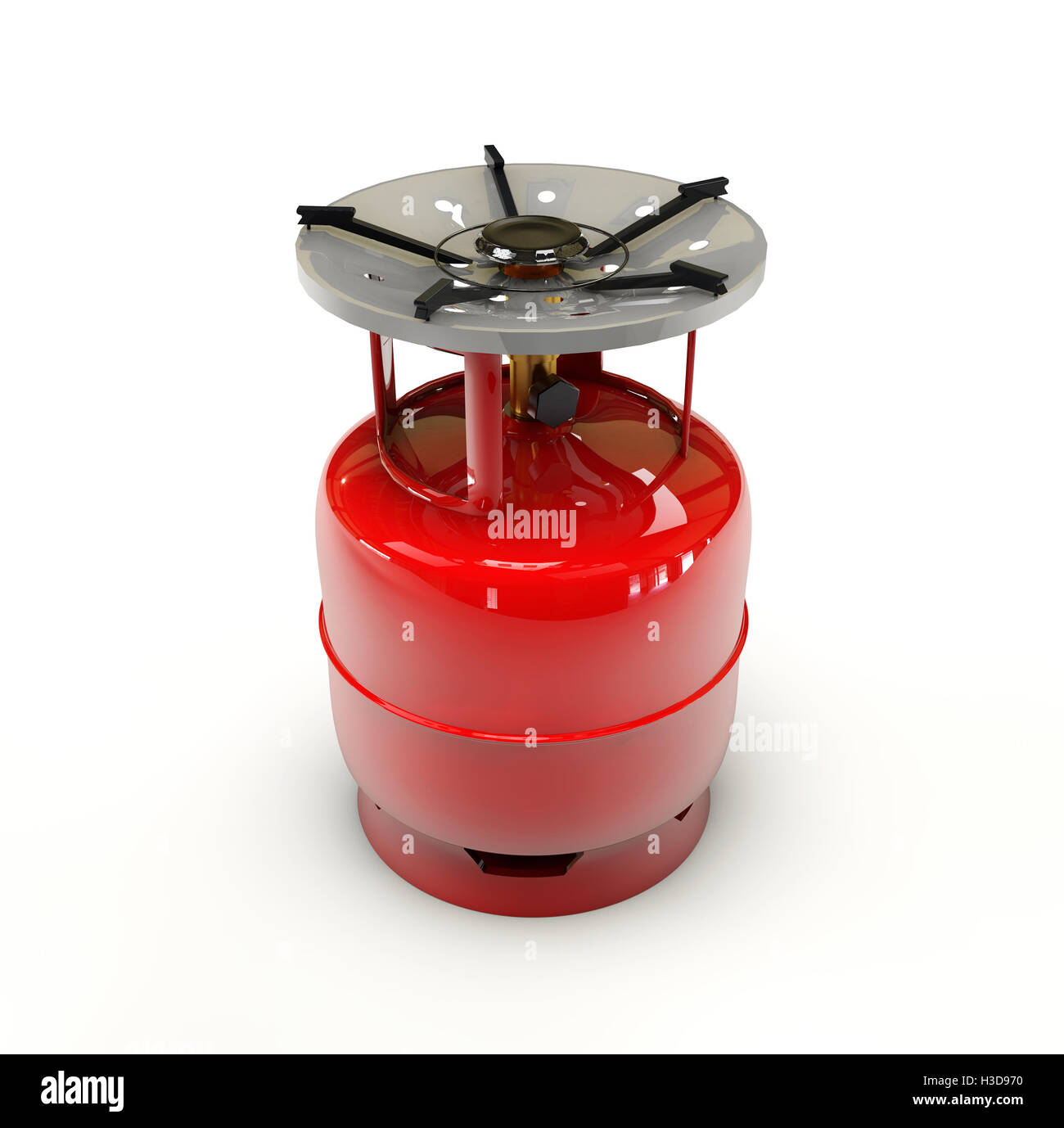 3d Illustration of Propane gas cylinder on a white background Stock ...