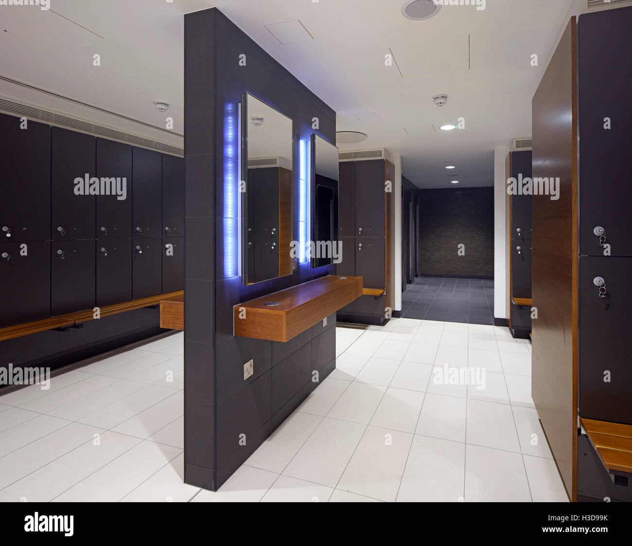 Changing room. The Adelphi Refurbishment, London, United Kingdom ...